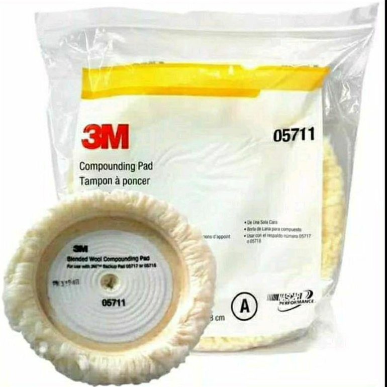 Jual Wool Compounding Pad 3M 5711 Wol Poles 9 Inch Putih | Shopee Indonesia