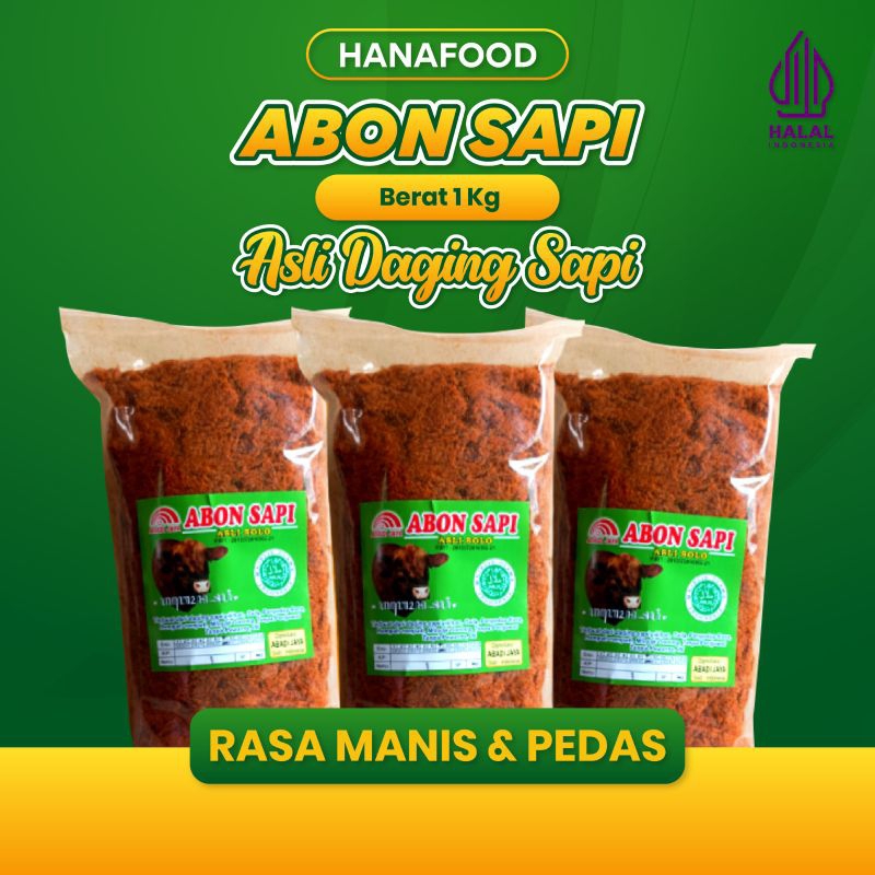 Jual ABON SAPI ASLI 1 KG 100% HALAL MUI | ABON SAPI ASLI DAGING SAPI ...