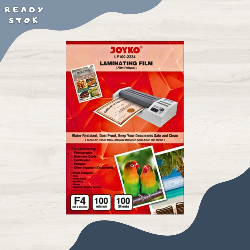 Jual LAMINATING FILM / LF100-2234 (F4) 100 MICRON JOYKO ( PACK ...