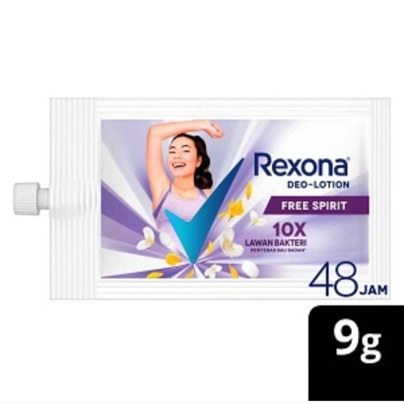 Jual REXONA DEO LOTION FREE SPIRIT 9G | SACHET | Shopee Indonesia