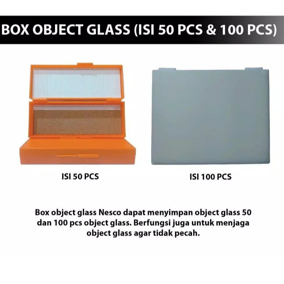 Jual NESCO PVC SLIDE BOX / KOTAK PREPARAT ISI/ BOX LITE OBJECT GLASS ...