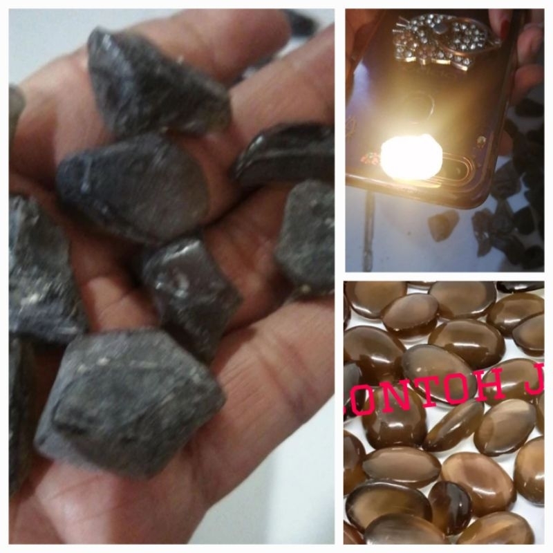 Jual bahan batu akik bongkahan tunggal kecubung teh andalas solar ...