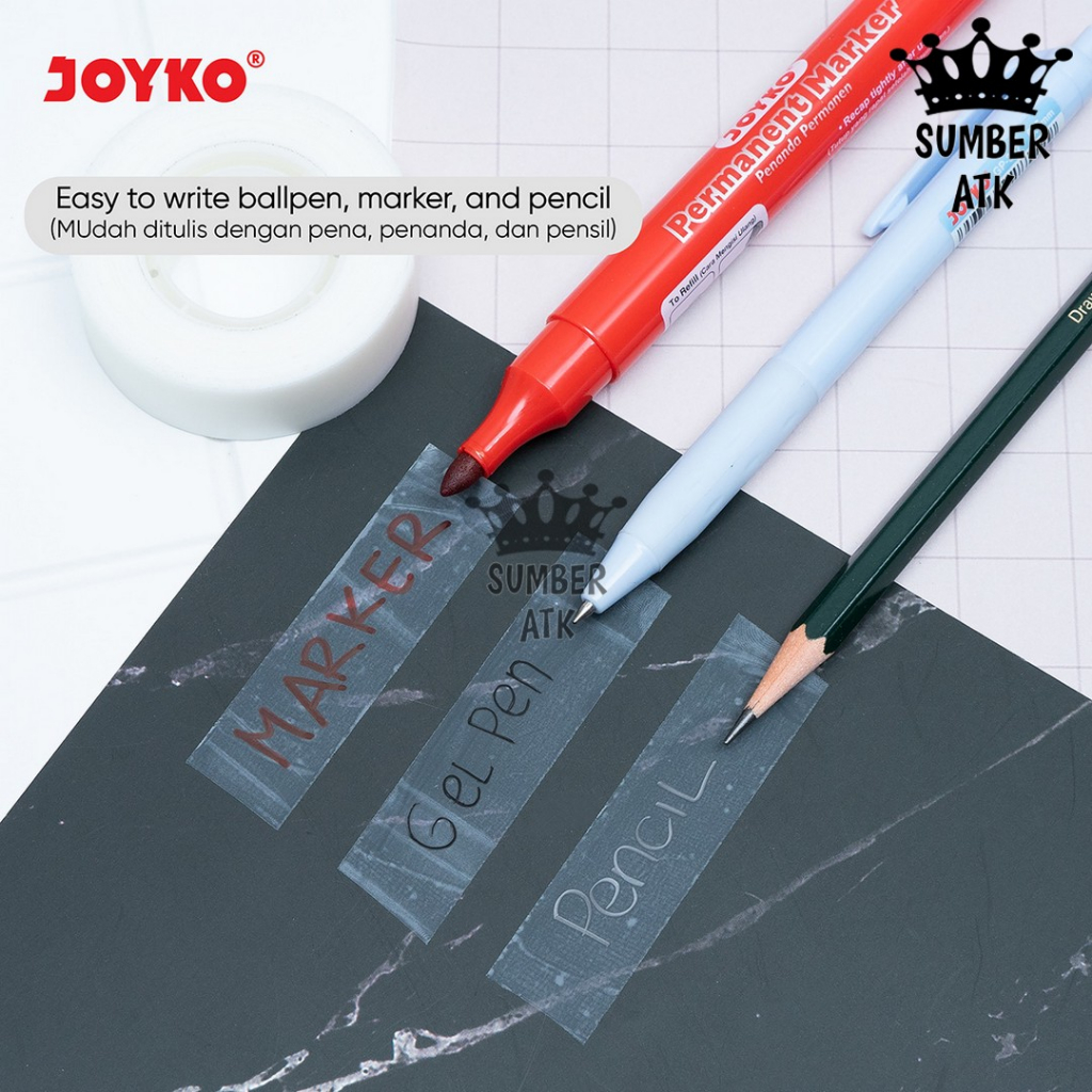 Jual Invisible Tape Pita Perekat Kertas Invisibel Joyko IVT-601 18mm x ...