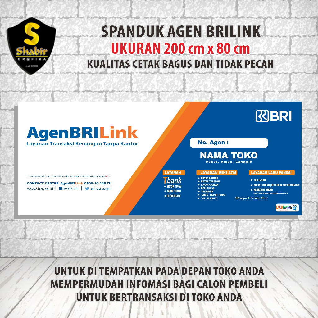 Jual SPANDUK AGEN BRILINK | Shopee Indonesia