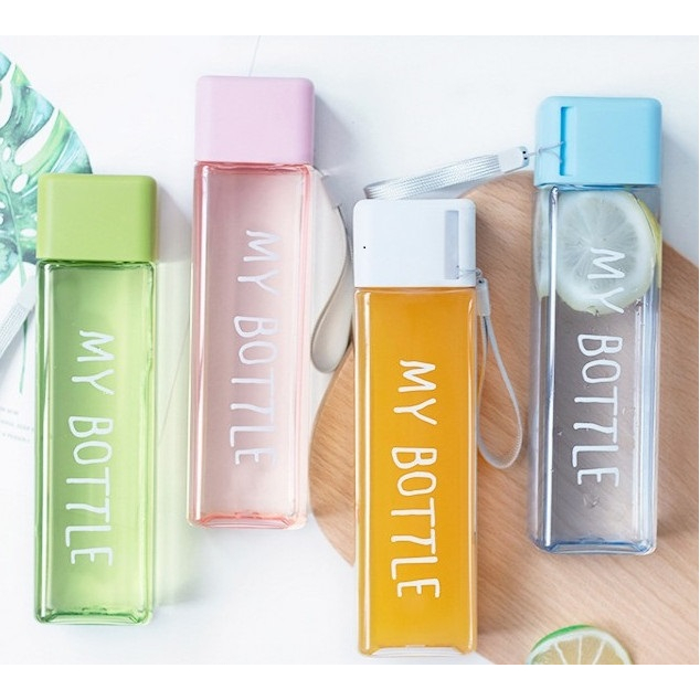 Jual mybottle kotak botol persegi botol minum 500ml bpa free tutup ...