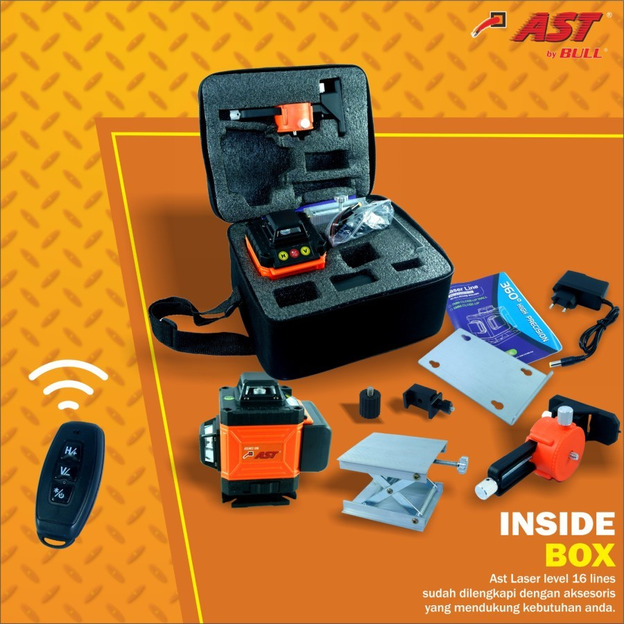 Jual AST LASER LEVEL 4D 16 Line/Garis Self Leveling/Water Pass With ...
