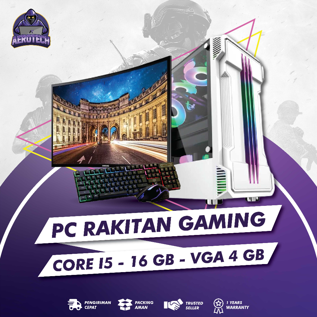 Jual PC RAKITAN GAMING I5 3570 | RAM 16 GB | VGA 4 GB | LED 24 INCH 75 ...