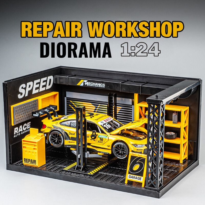 Jual TWH DIECAST DIORAMA DIY MINIATUR MOBIL MODEL GARASI REPAIR BENGKEL ...