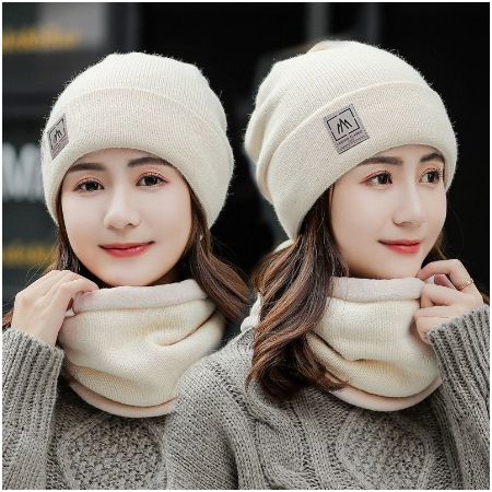 Jual Topi Kupluk + Syal Wanita / Pria Musim Dingin Winter Caps | Shopee ...