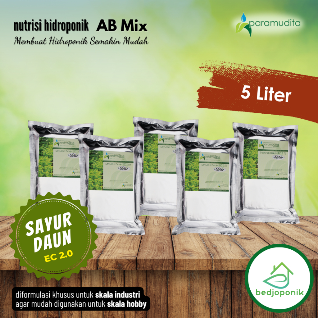 Jual 5 pack AB Mix Sayur Daun 5 Liter | PARAMUDITA NUTRIENT Nutrisi ...