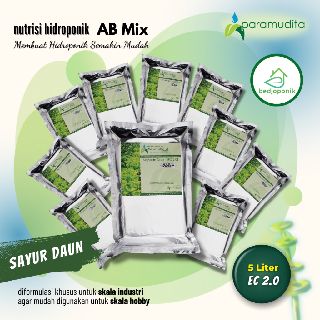 Jual 10 pack AB Mix Sayur Daun 5 Liter Paramudita | Paramudita Nutrient ...