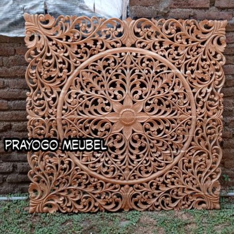 Jual panel hiasan dinding ukir khas bali antik kayu jati jepara ...