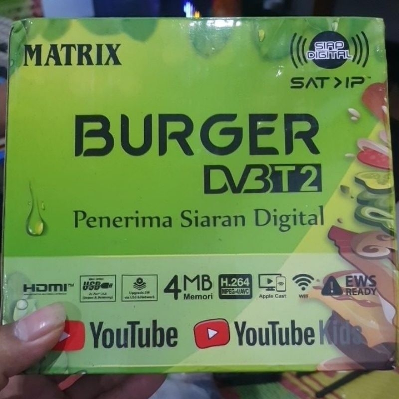 Jual STB MATRIX BURGER hijau bisa youtuban + wifi dongle | Shopee Indonesia