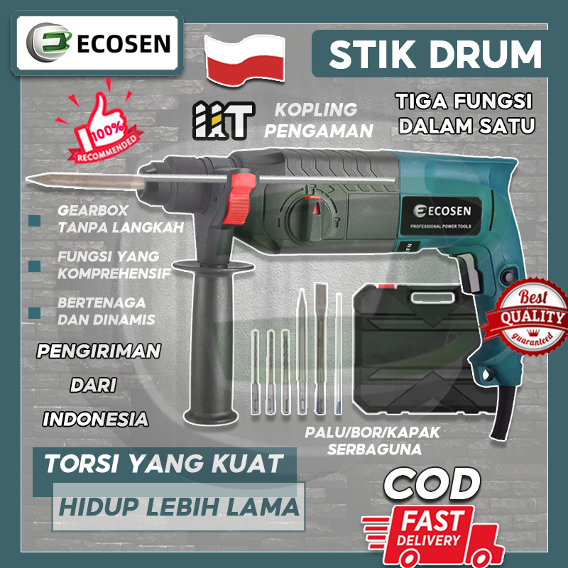 Jual ECOSEN Hammer Drill Mesin bor beton Bor dinding besi Bor kayu Bor ...