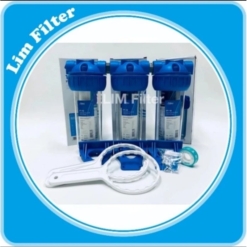 Jual BLEU BY PENGUIN - PAKET FILTER AIR PAM 3 HOUSING 10" (SEDIMENT ...