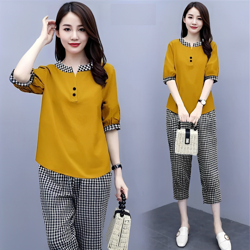 Jual RMDN - Nadine One Set Wanita Kekinian Kotak Kotak Muslim Bahan ...