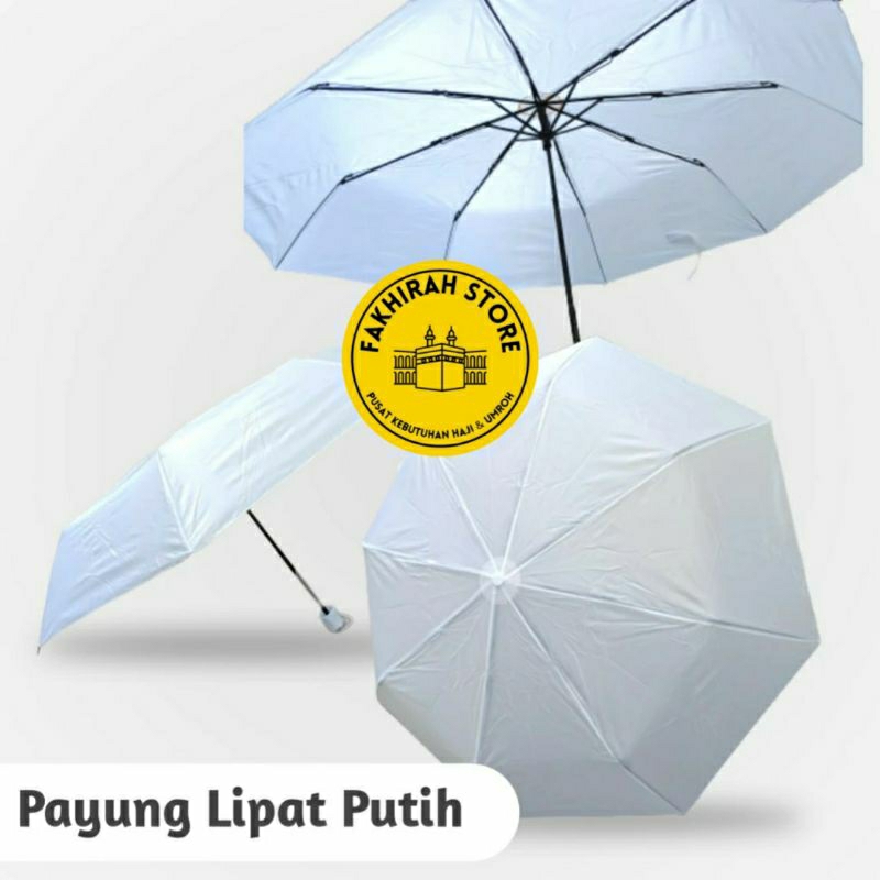 Jual Payung Lipat Putih Polos Payung Haji Payung Umroh Payung haji ...