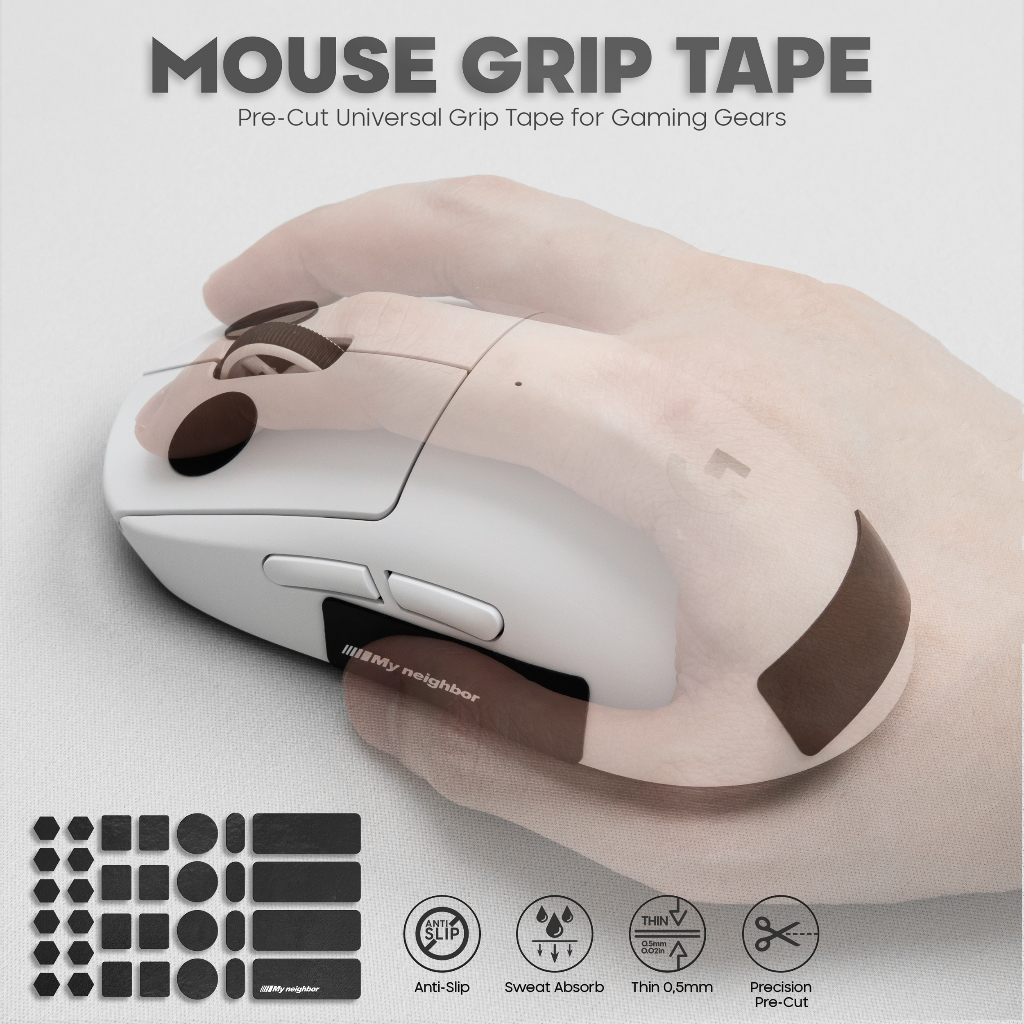 Jual Mouse Grip Tape Anti Slip Universal Pre-Cut for Gaming Mouse ...