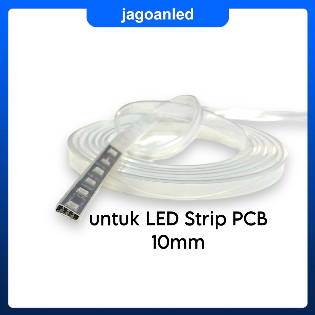 Jual Selongsongan Karet Silicone Tube Transparan LED Strip PCB 10mm ...