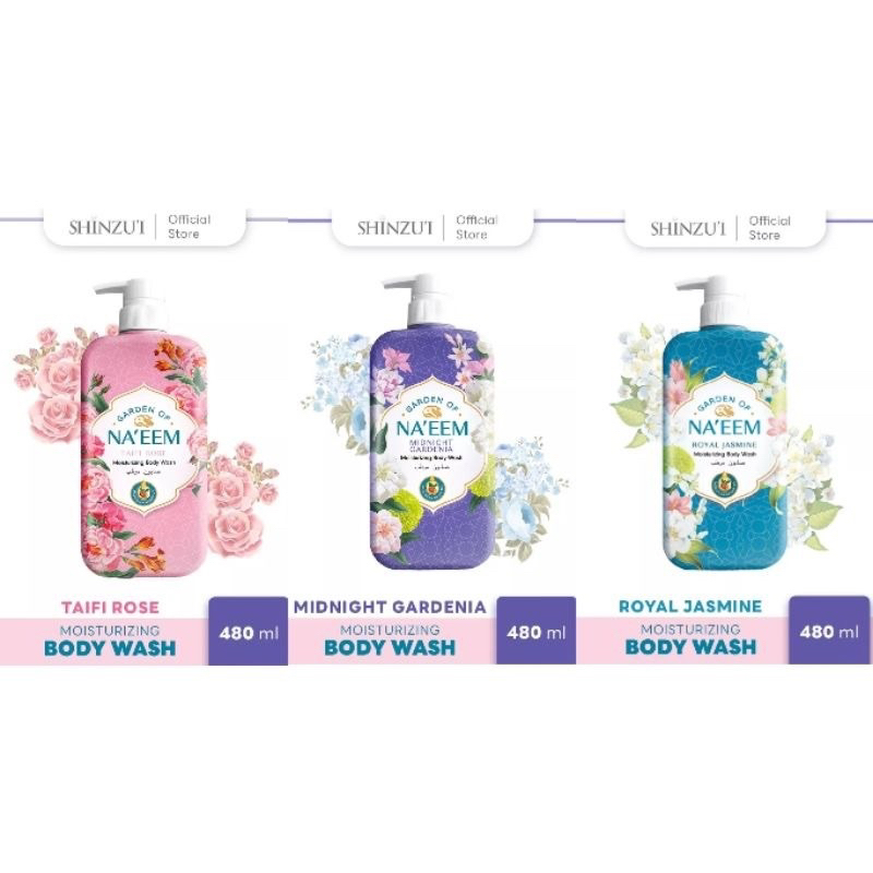 Jual Garden Of NA'EEM Body Wash 480ml Pump / NAEEM Sabun Mandi Cair ...