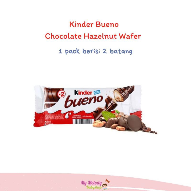 Jual Kinder Bueno Chocolate Wafer Hazelnut Wafer Coklat 43 gr | Shopee ...