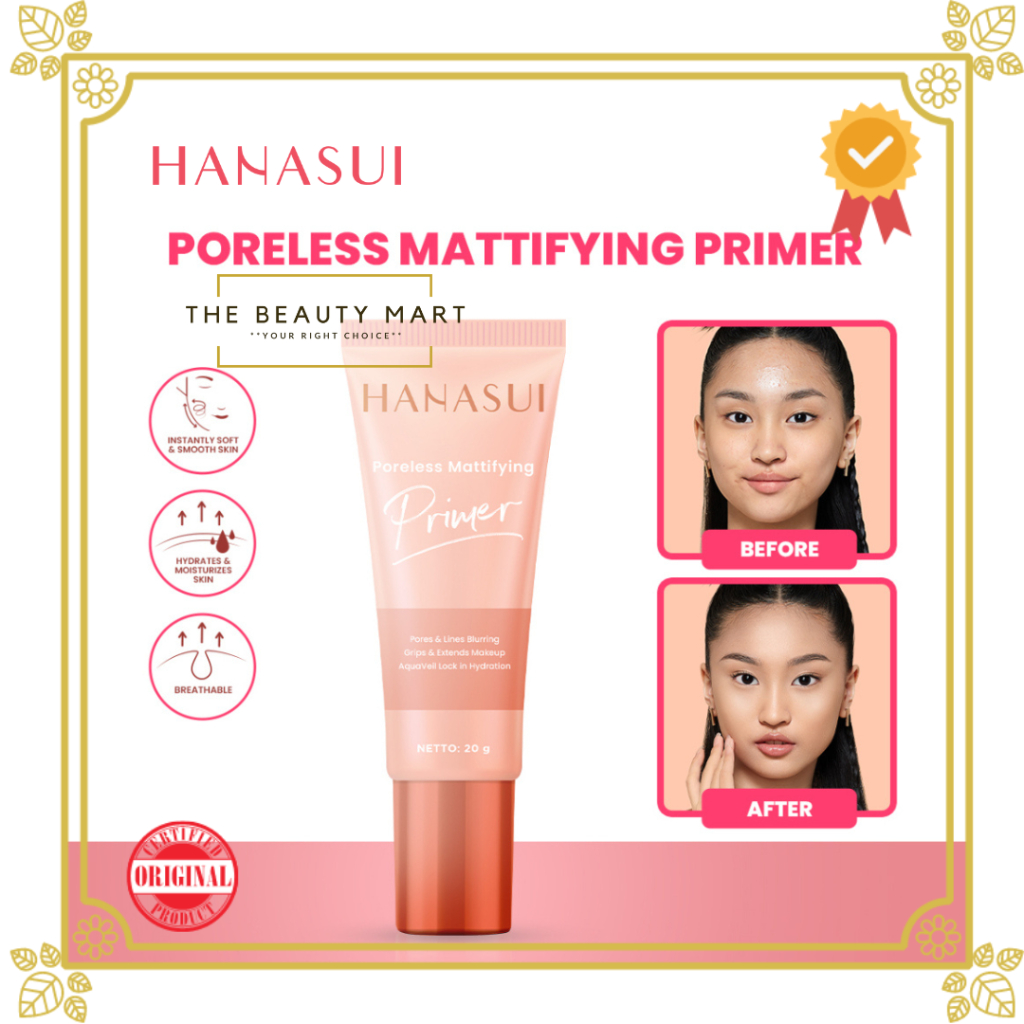 Jual HANASUI Poreless Mattifying Primer 20g | Primer wajah | Base ...