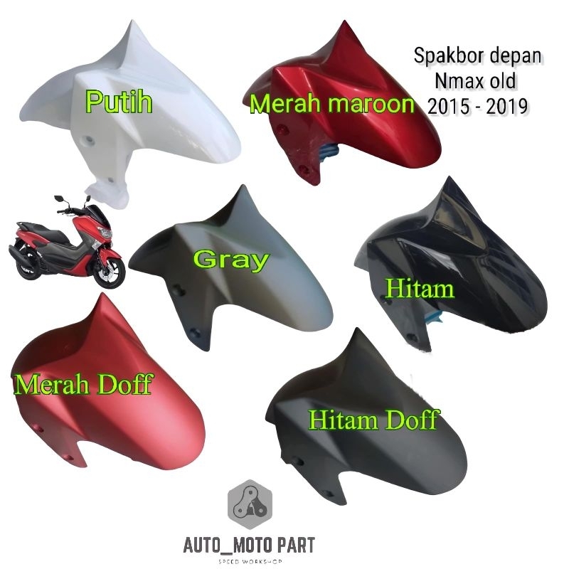 Jual spakbor depan yamaha nmax 2DP merah marun maron gray hitam putih ...