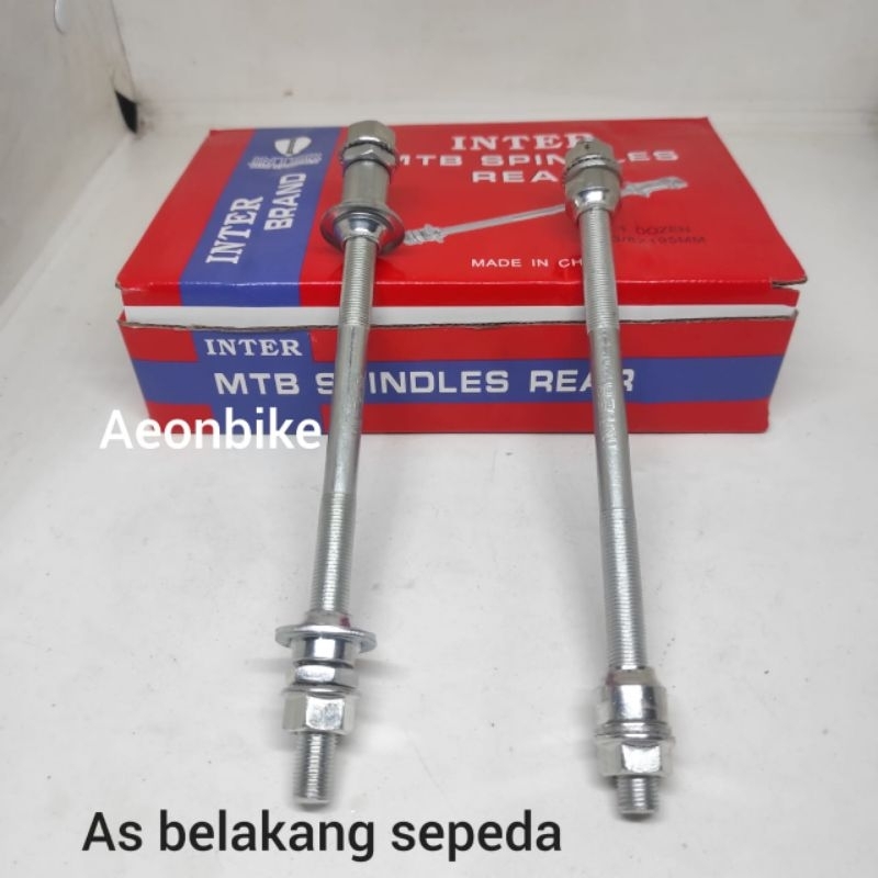 Jual as roda belakang sepeda hub spindles rear panjang 195mm buat ...