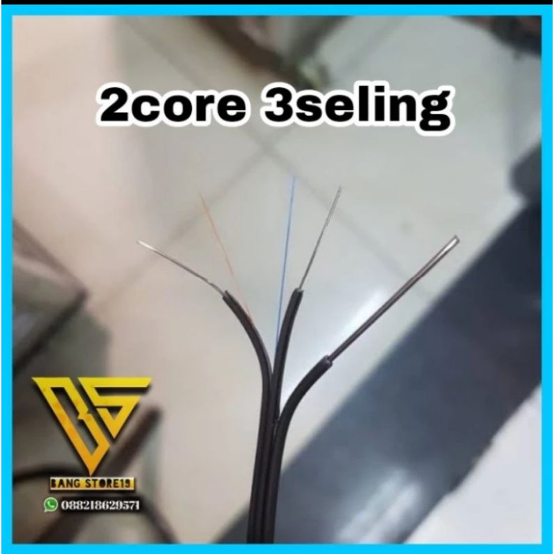 Jual Kabel FO 2Core FTTH Dropcore 2 Core Fiber Optik - 2 Core 3 Seling ...
