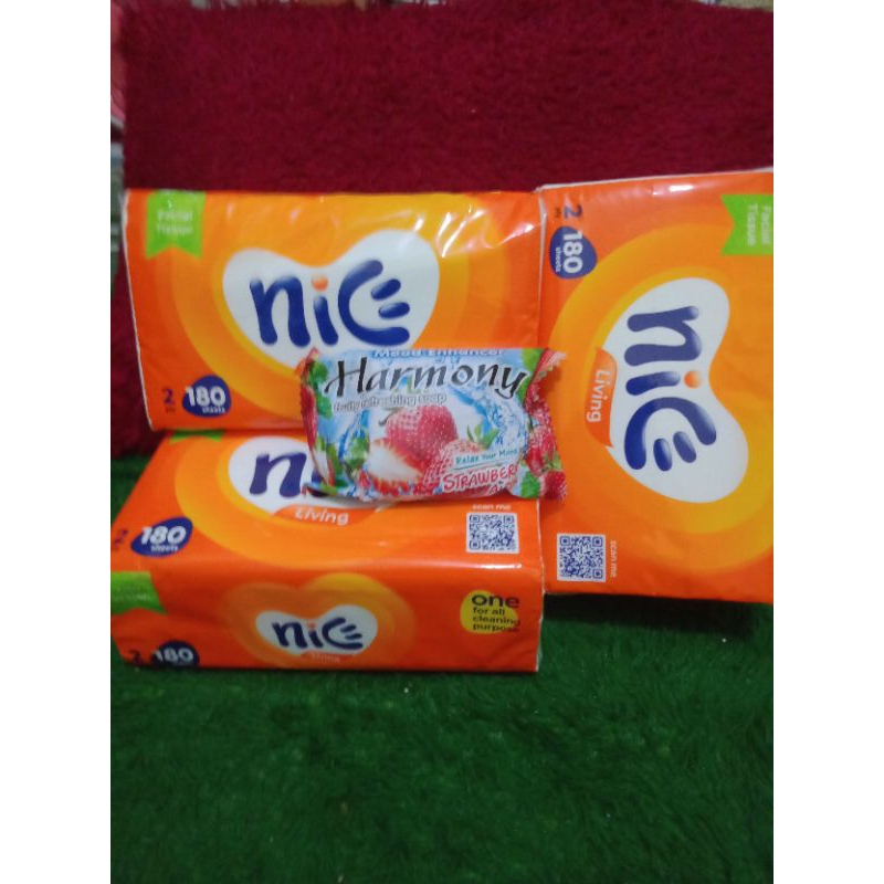 Jual paket tisu nice kemasan terbaru 3in1 free sabun | Shopee Indonesia