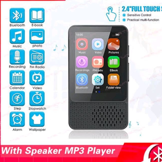 Jual Ruizu M18 16GB USB Type C Touchscreen Speaker mp3 player bluetooth ...