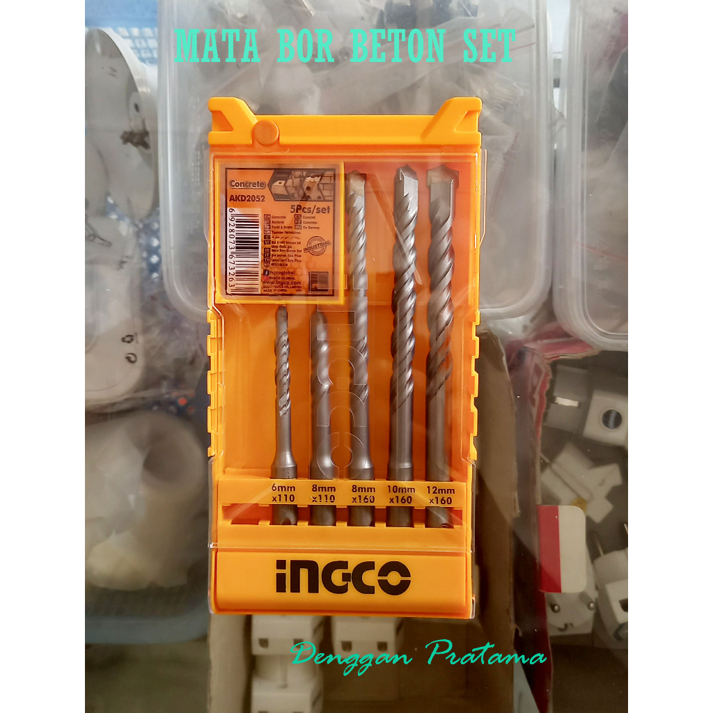 Jual Mata Bor Beton Colok Set 5Pcs INGCO AKD2052 SDS Plus Hammer Dril | Shopee Indonesia