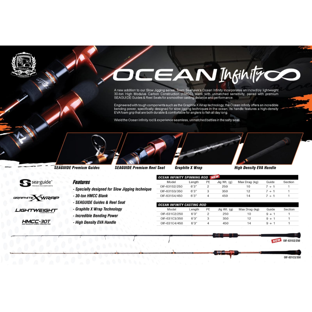 Jual Rod SPINNING TEAM SEAHAWK OCEAN INFINITY SJ SERIES | Shopee Indonesia
