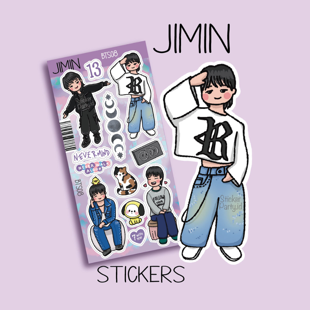 Jual [Sticker Party] Stiker Fanmade Fan Art BTS Jimin Bangtan Army Kpop ...