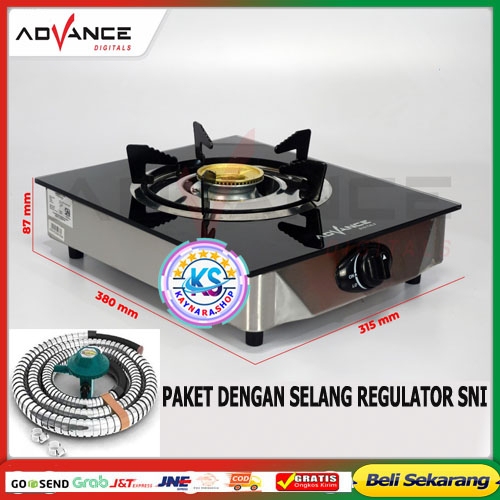 Jual Kompor Gas Kaca 1 Tungku ADVANCE GB-101 K - Tempered Glass FREE ...