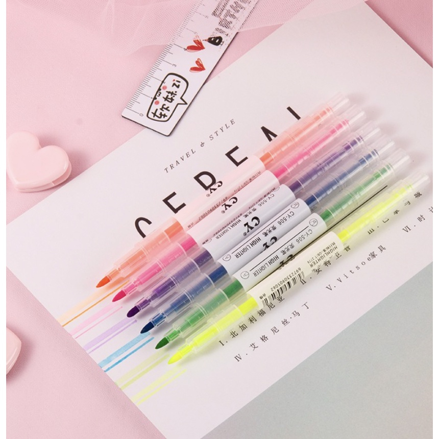 Jual Stabillo Highliter set isi 6 Aesthetic Highlighter Warna Soft ...