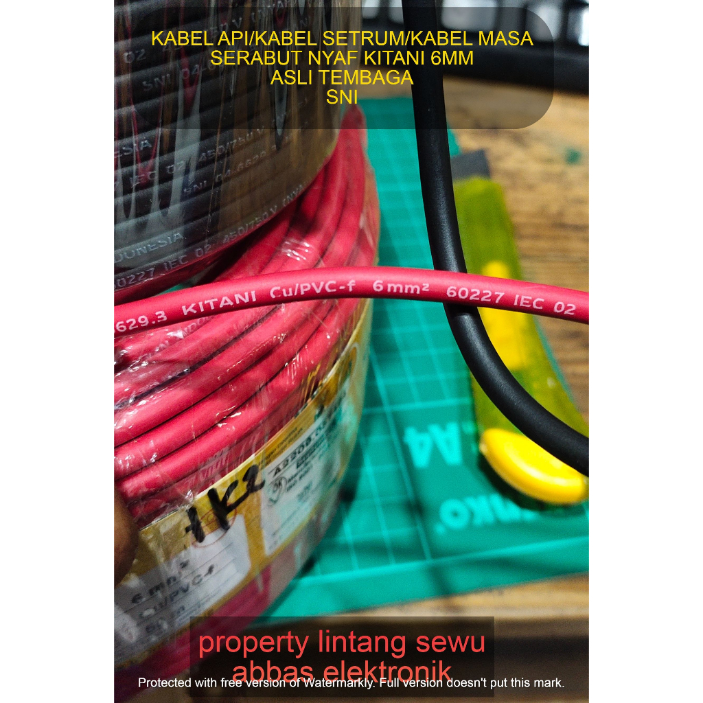 Jual Kitani Meteran Serabut - NYAF 6 Mm² - Kabel Tembaga Rambut Kitani 6mm | Shopee Indonesia