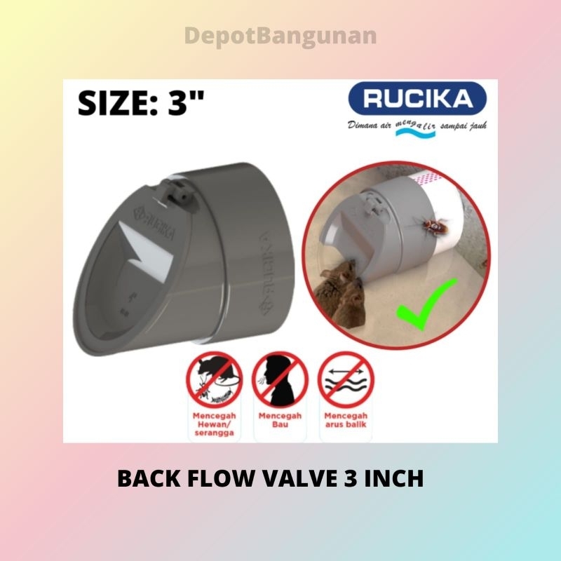 Jual Backflow Valve Tutup Pembuangan Pipa Anti Tikus Banjir RUCIKA ...