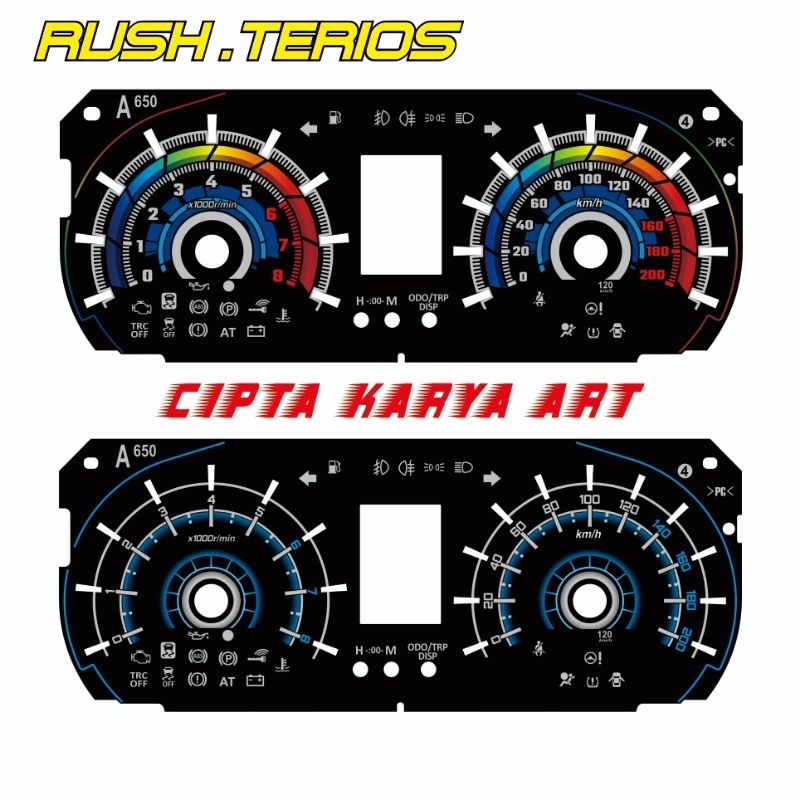 Jual speedometer rush terios variasi custom papan panel | Shopee Indonesia