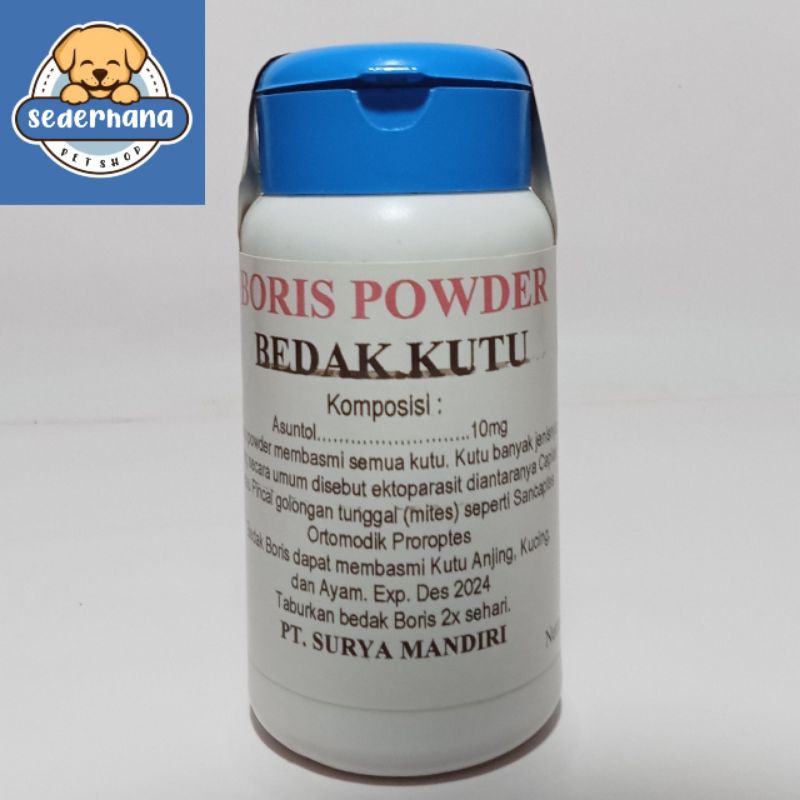 Jual BORIS POWDER BEDAK KUTU KUCING DAN ANJING 100G | Shopee Indonesia
