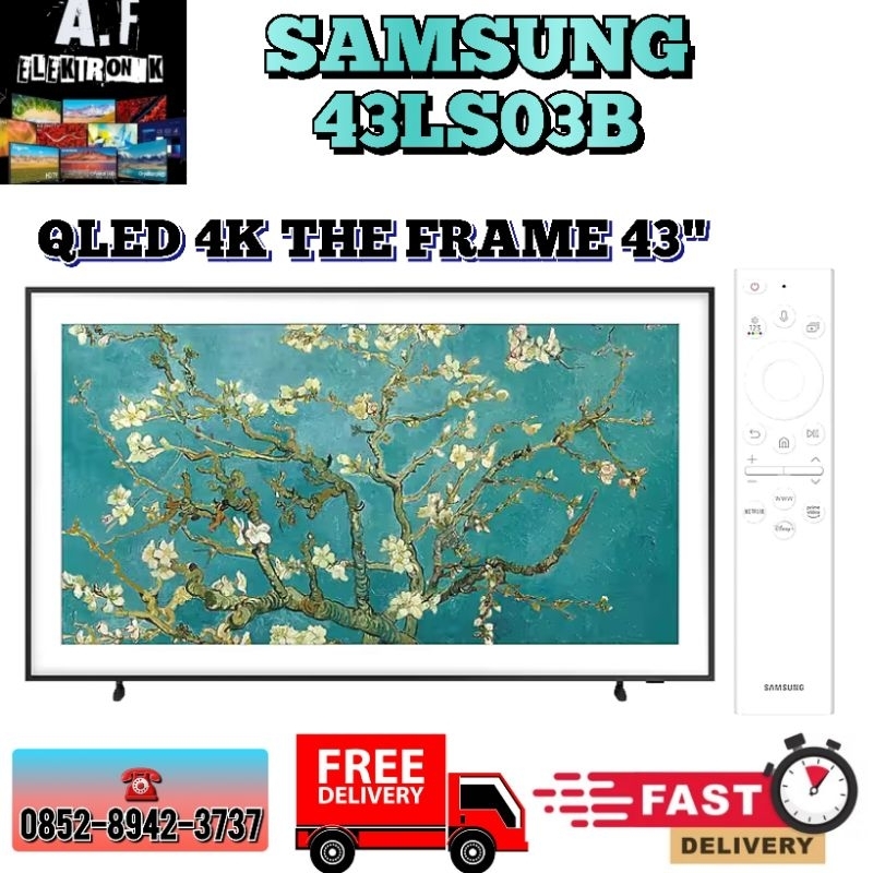 Jual SAMSUNG 43LS03B QLED 4K THE FRAME 43 INCH SMART TV / QA43LS03B ...