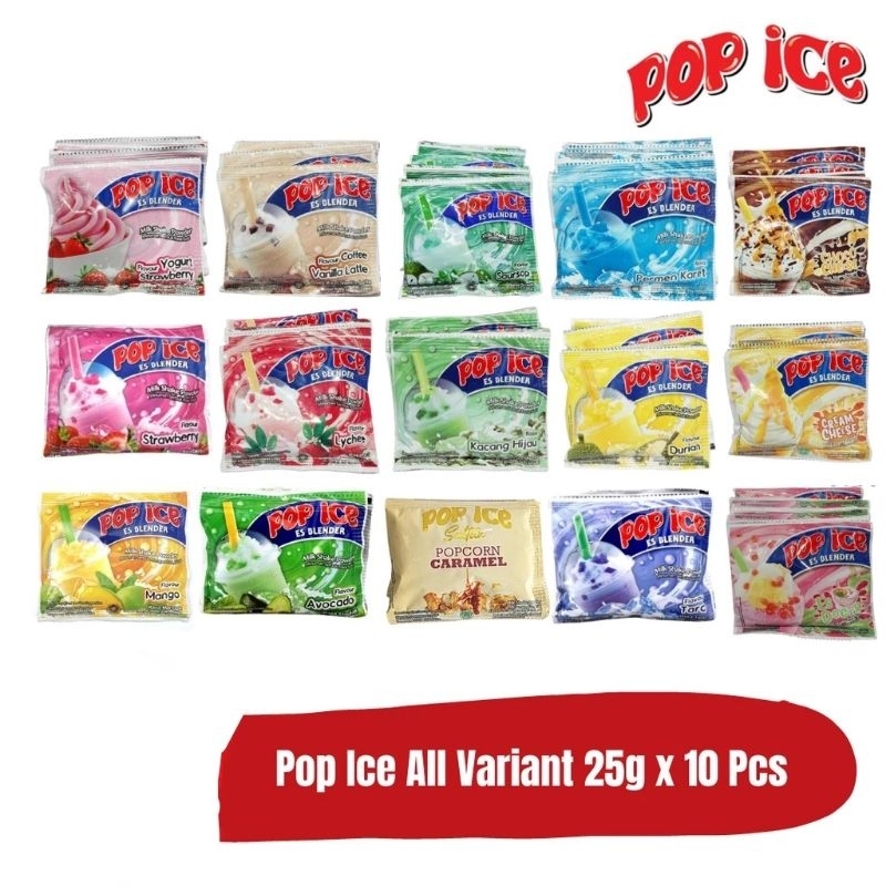 Jual (Isi 10pcs) Pop Ice Renceng All Variant /Minuman Sachet Pop Ice ...