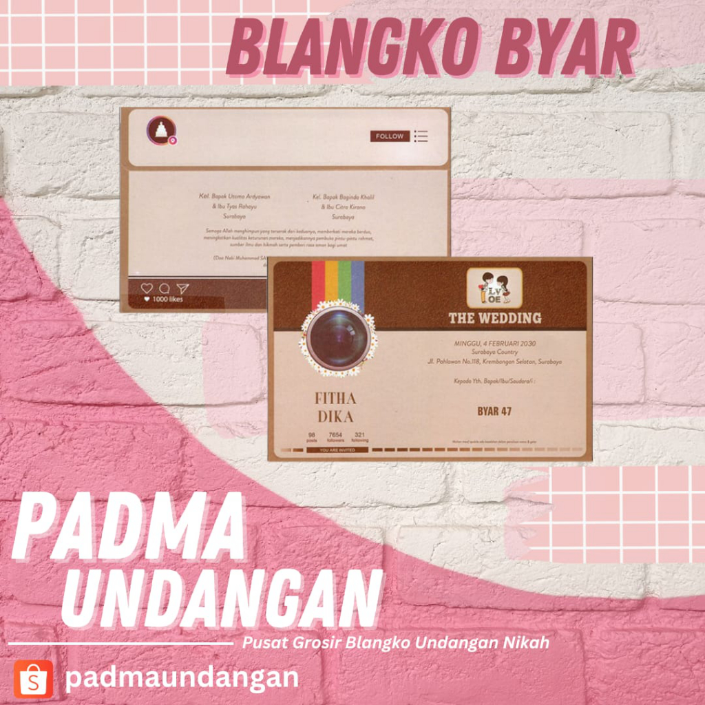 Jual Blangko Undangan Byar 47 | Pusat Grosir Blangko | Padma Undangan ...