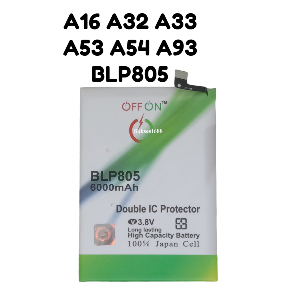 Jual Baterai Oppo BLP805 A16 A32 A33 A53 A54 A93 BLP 805 Batre Batrai ...