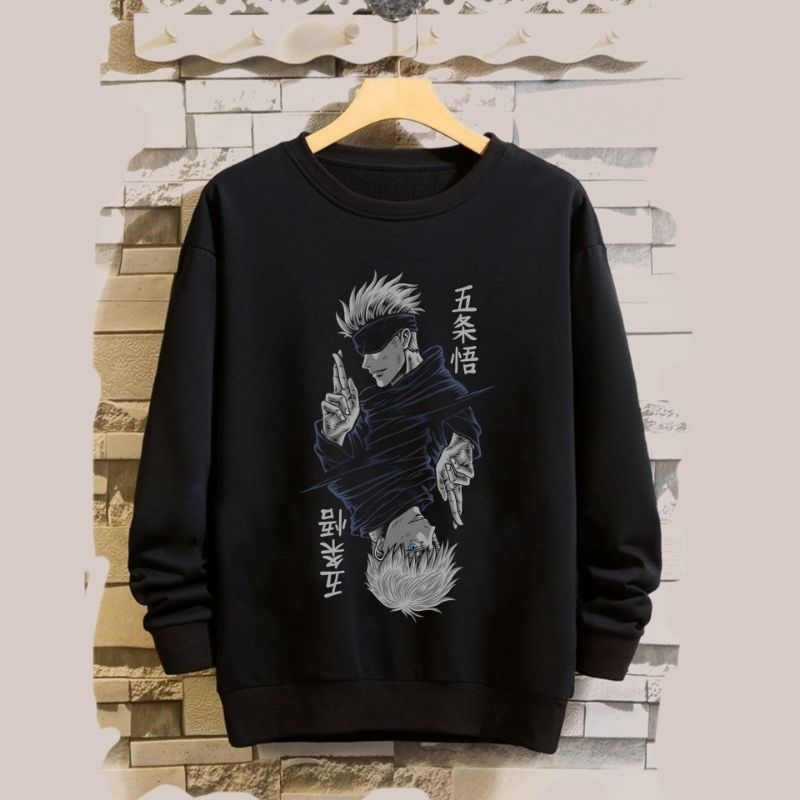 Jual Sweater gojo satoru sweater anime jujutsu kaisen sweater gojo ...