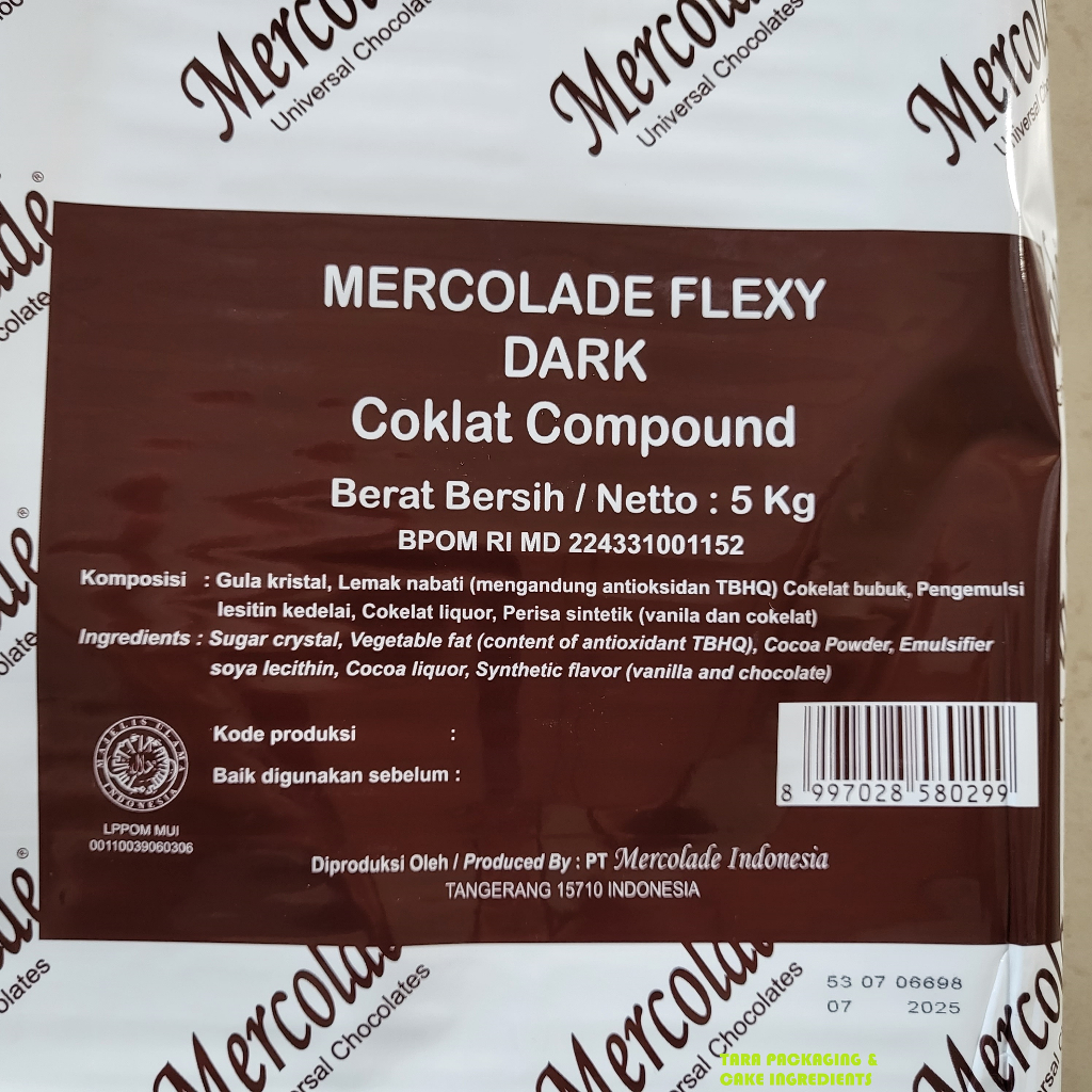 Jual MERCOLADE FLEXY DARK COKELAT COMPOUND 1 KG | Shopee Indonesia