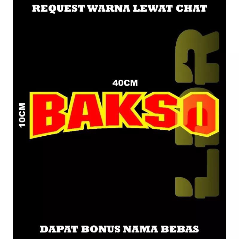 Jual STICKER CUTTING STIKER BAKSO 2 WARNA CUSTOM | Shopee Indonesia