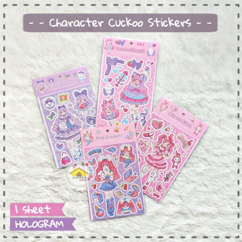 Jual STIKER Hologram Character Cuckoo Sticker series - 1 sheet (CYK ...