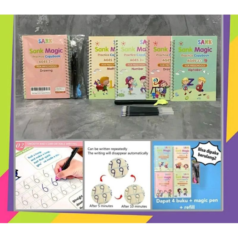 Jual Sank Magic Book Set/ Buku Belajar Anak Anak | Shopee Indonesia