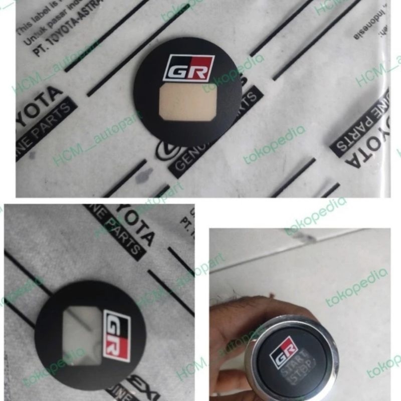 Jual Emblem GR engine start stop Yaris sienta Innova Fortuner original ...